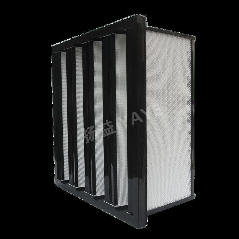 12 Pleats V Bank Air Filter Fiberglass HVAC Panel Filter With ...